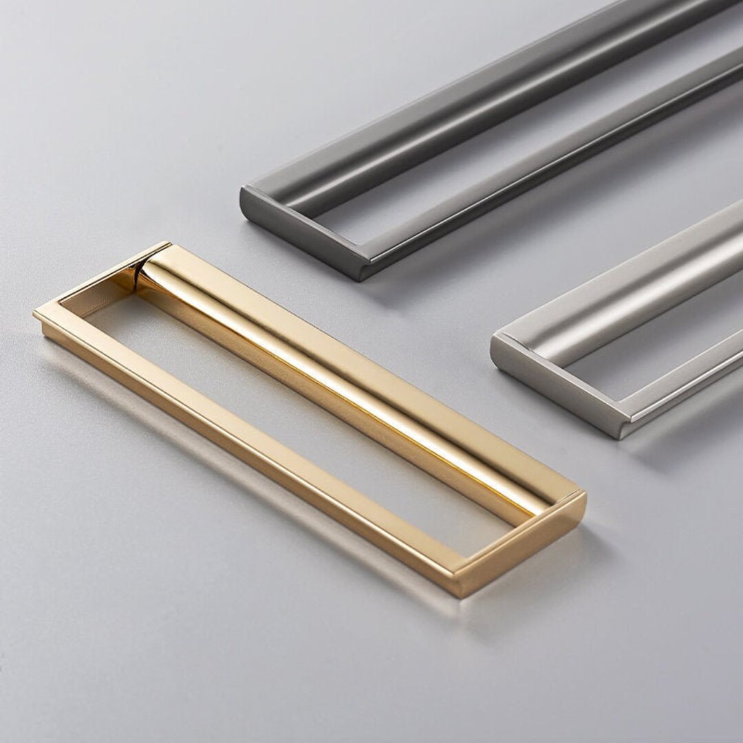 3.8"5"6.3" Invisible Cabinet Handle, Hidden Furniture Handle Tatami ...