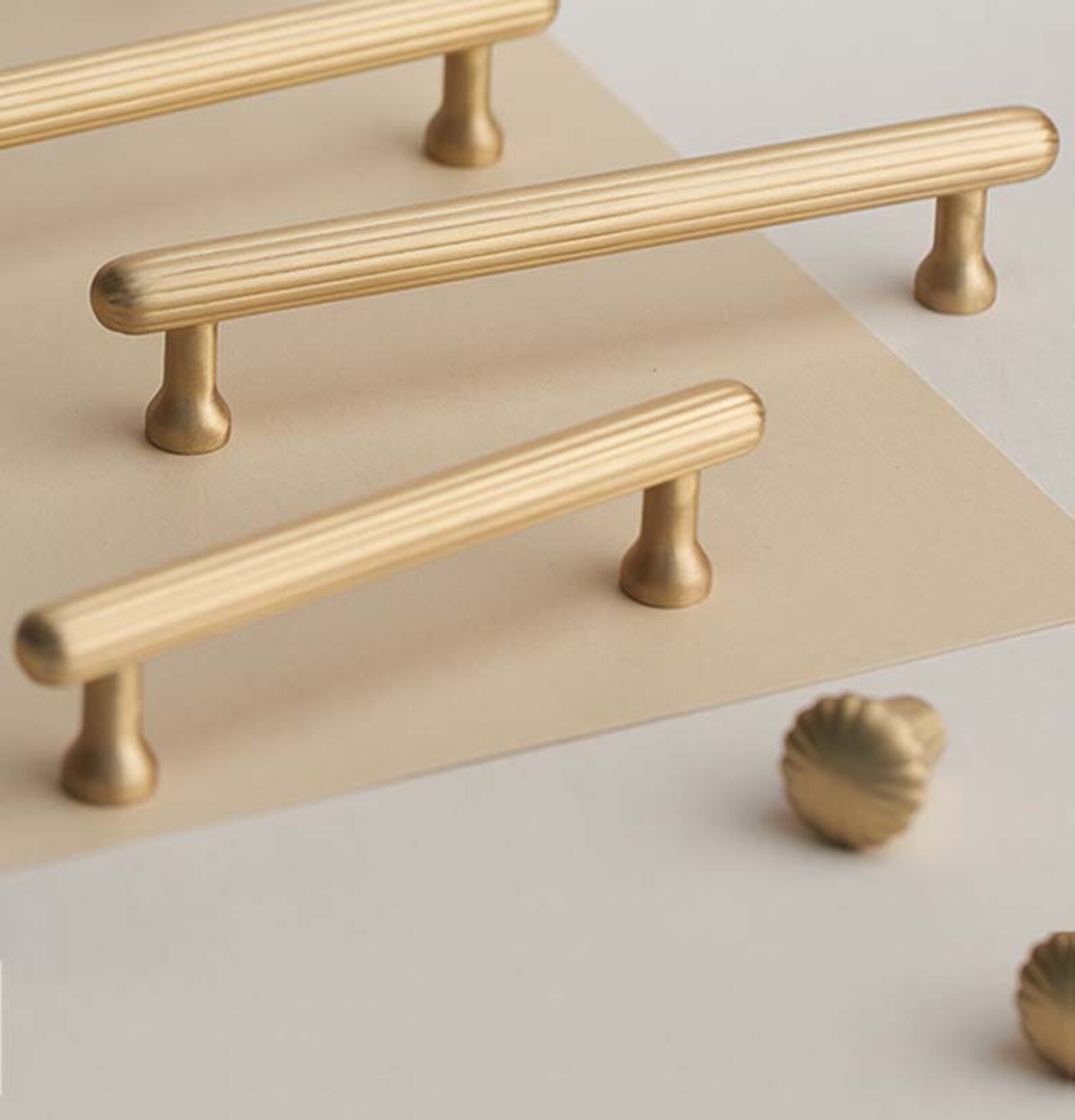 3.8 5 Solid Brass Cabinet Hardware Golden Drawer | Etsy