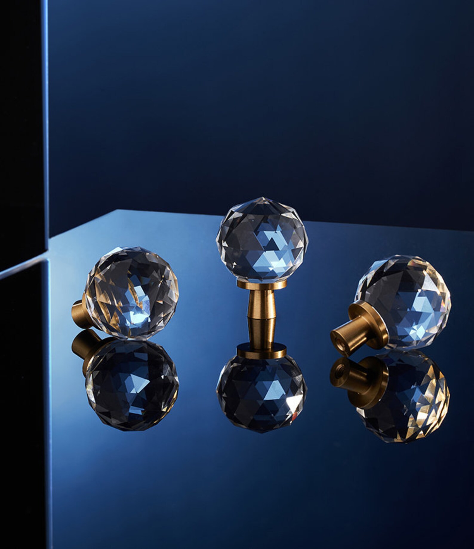 30MM Clear Crystal Drawer Knob Brass Base Cabinet Knob - Etsy