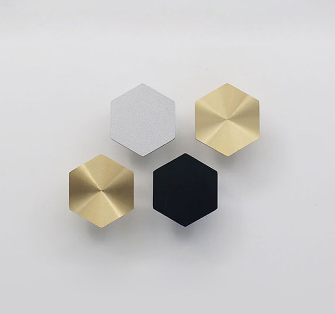 Hexagon Wardrobe Door Pull, Light Luxury Furniture Hardware, Brass ...