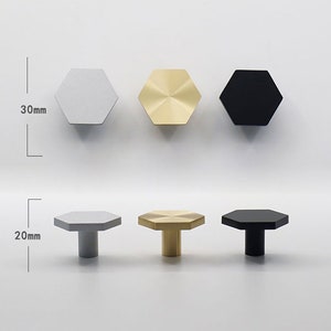Hexagon Wardrobe Door Pull, Light Luxury Furniture Hardware, Brass ...