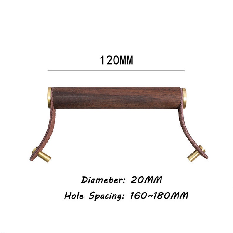 6.37.58.66 Walnut Brass Pull Handle Wooden - Etsy