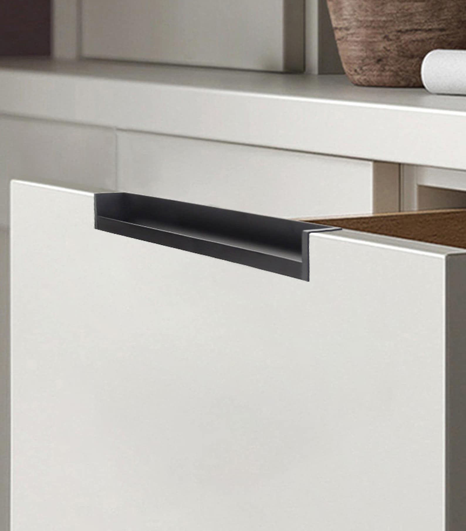 Invisible Cabinet Handles Door Pulls Gold Black Drawer Dresser - Etsy