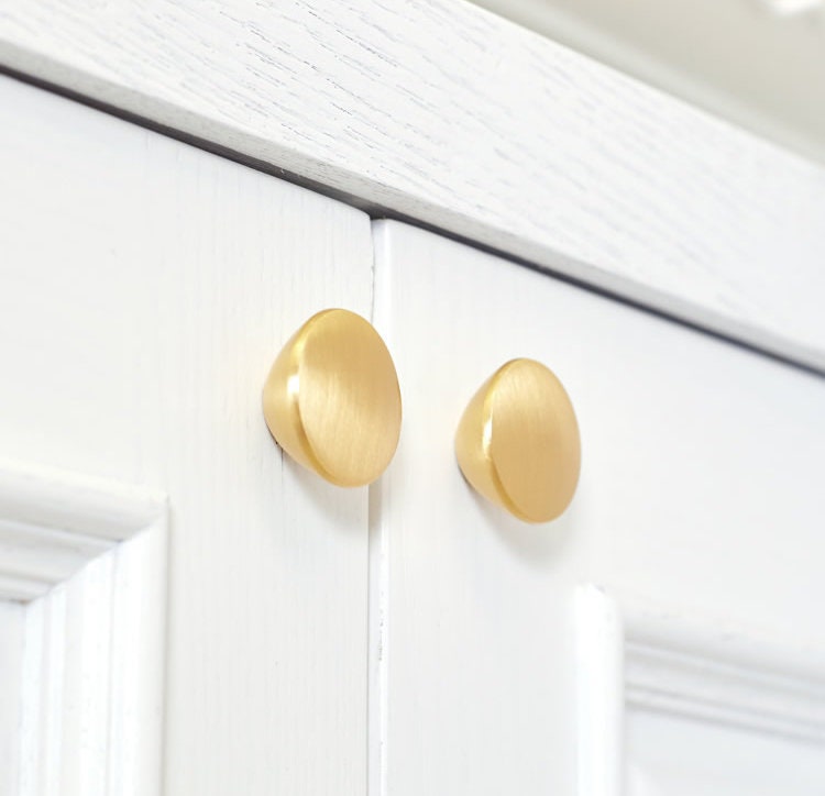 Golden Furniture Knob and Pull Solid Brass Wardrobe Knob | Etsy