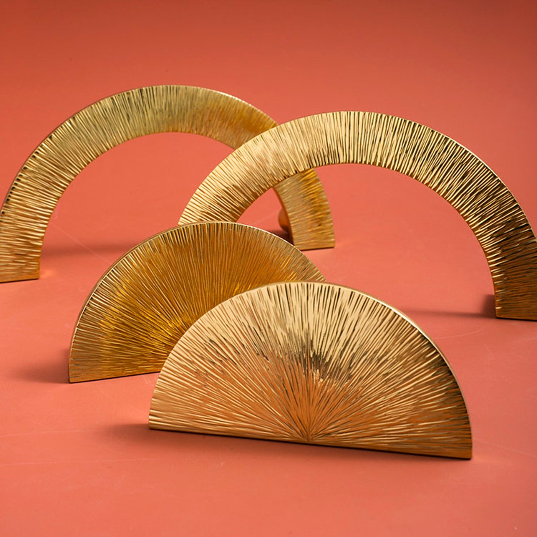 Unique Half Moon Cabinet Pull, Semicircle Handle Solid Brass Half ...