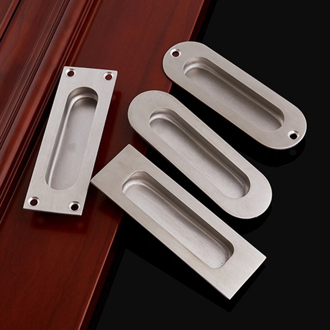 4.13" Flush Mounted Cabinet Hardwares, Invisible Drawer Pulls, Built-in ...