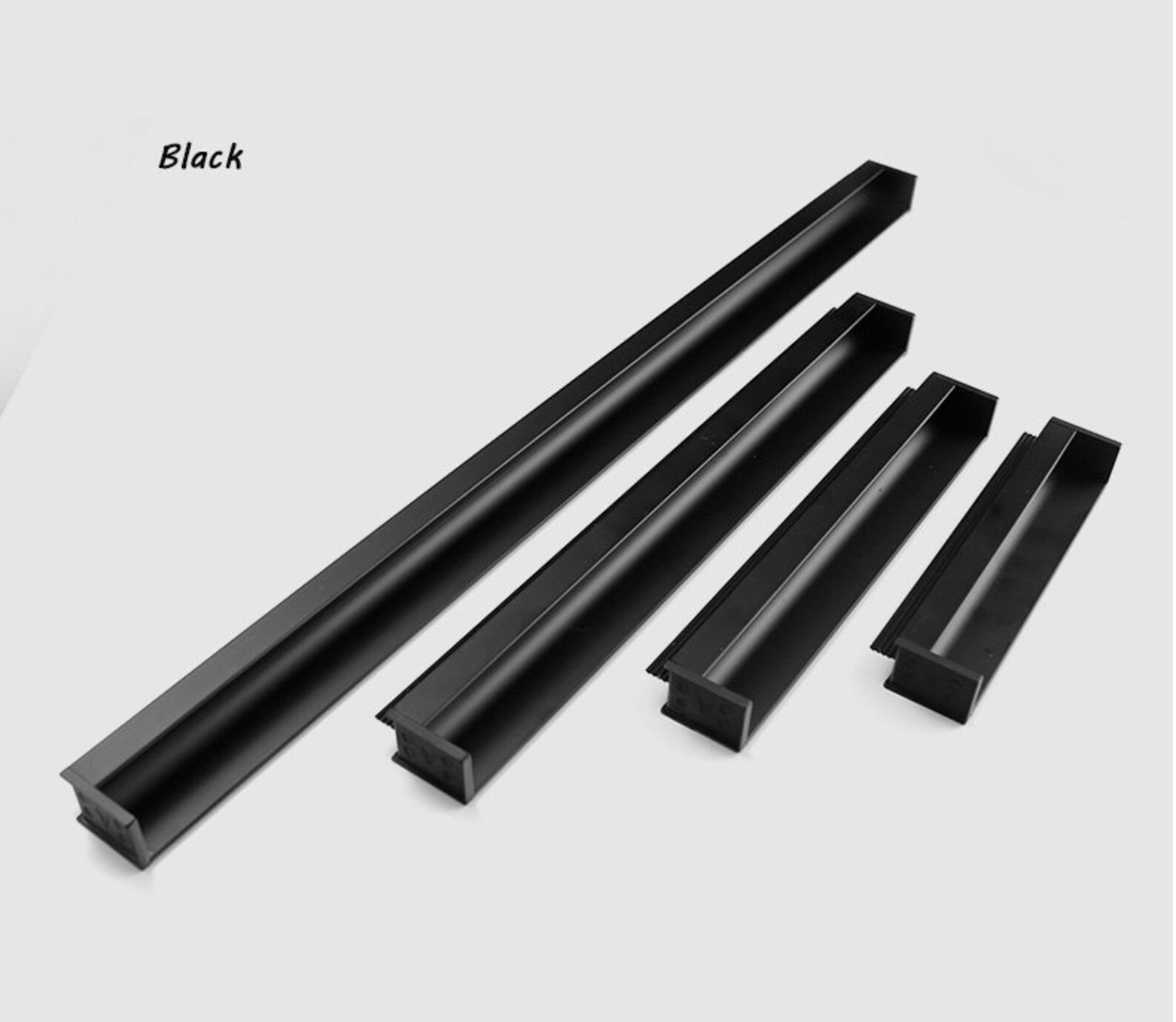 Invisible Cabinet Handles Door Pulls Gold Black Drawer Dresser - Etsy