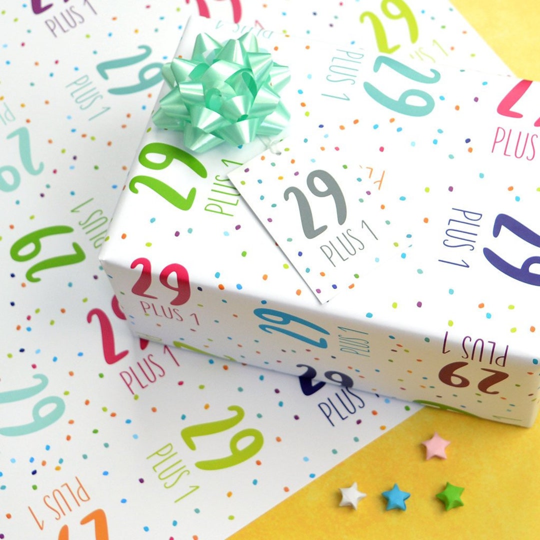 30th Birthday Wrapping Paper 291 Wrapping Paper Set 30th - Etsy