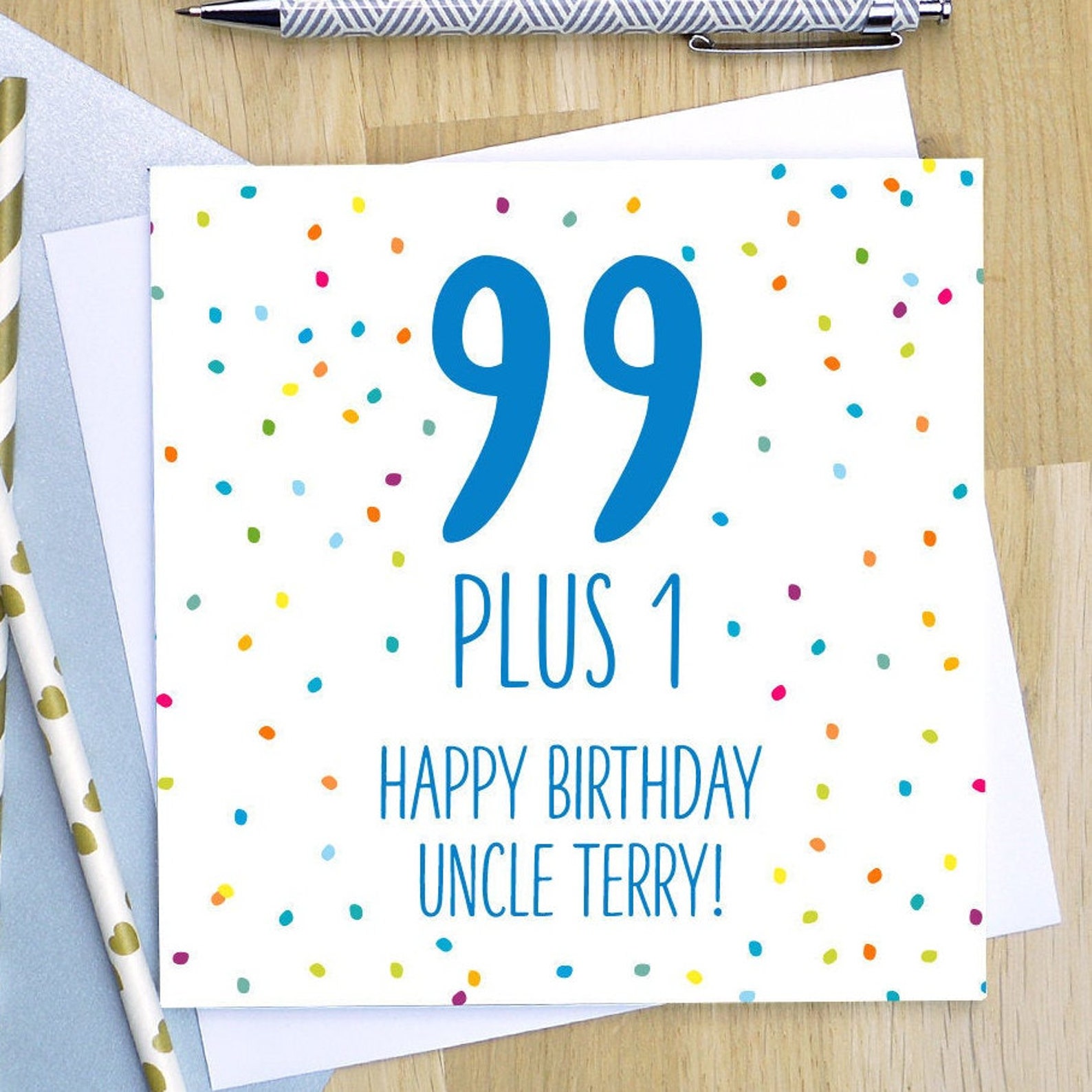 100th Birthday Card - Milestone Birthday Card, 100 Years Old - Etsy UK