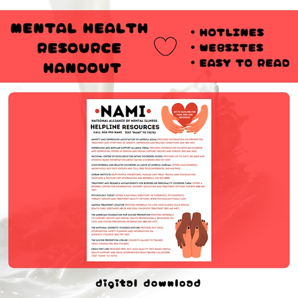 Mental Health Flyer - Etsy