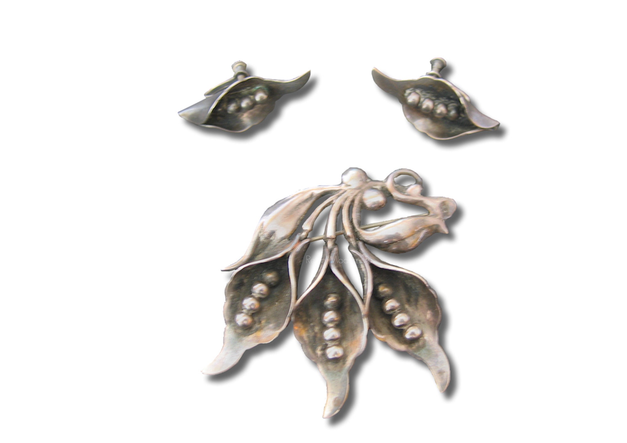 1940s Sterling Cala Lily Demi Parure - Etsy