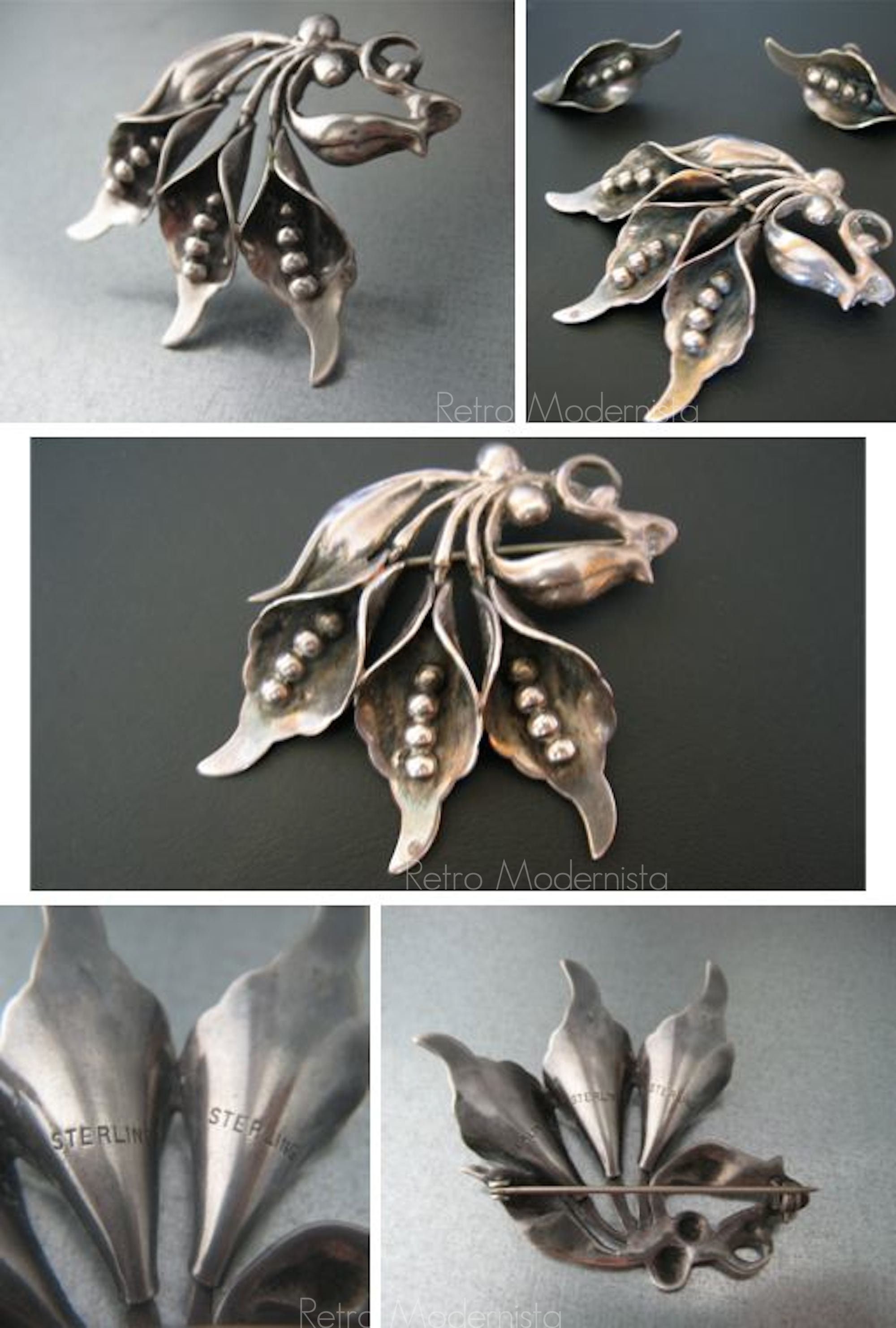 1940s Sterling Cala Lily Demi Parure - Etsy