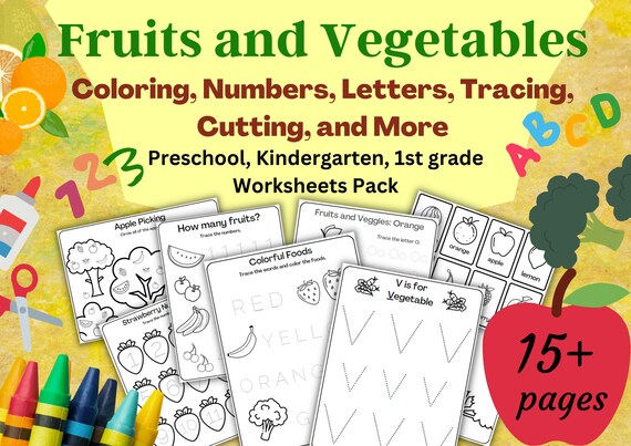 Vegetable Worksheets For Preschool