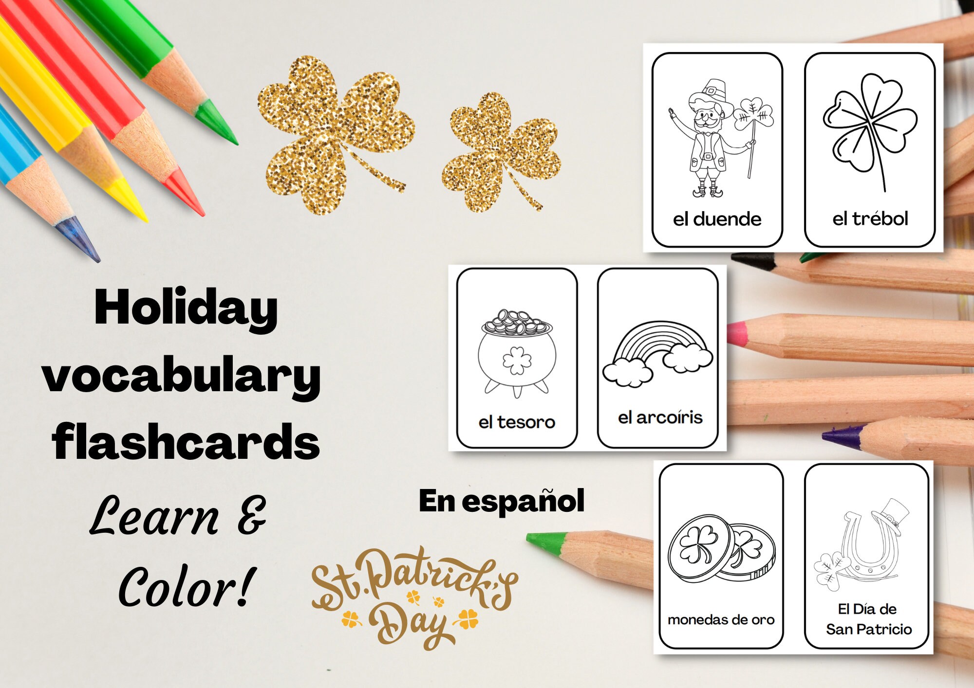 Preschool Activity Pack in Spanish, St. Patrick's Day Printable ...