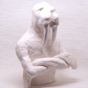 Walrus Man - Hybrid Portrait - Small Sculpture - Man Bust #430 - Etsy