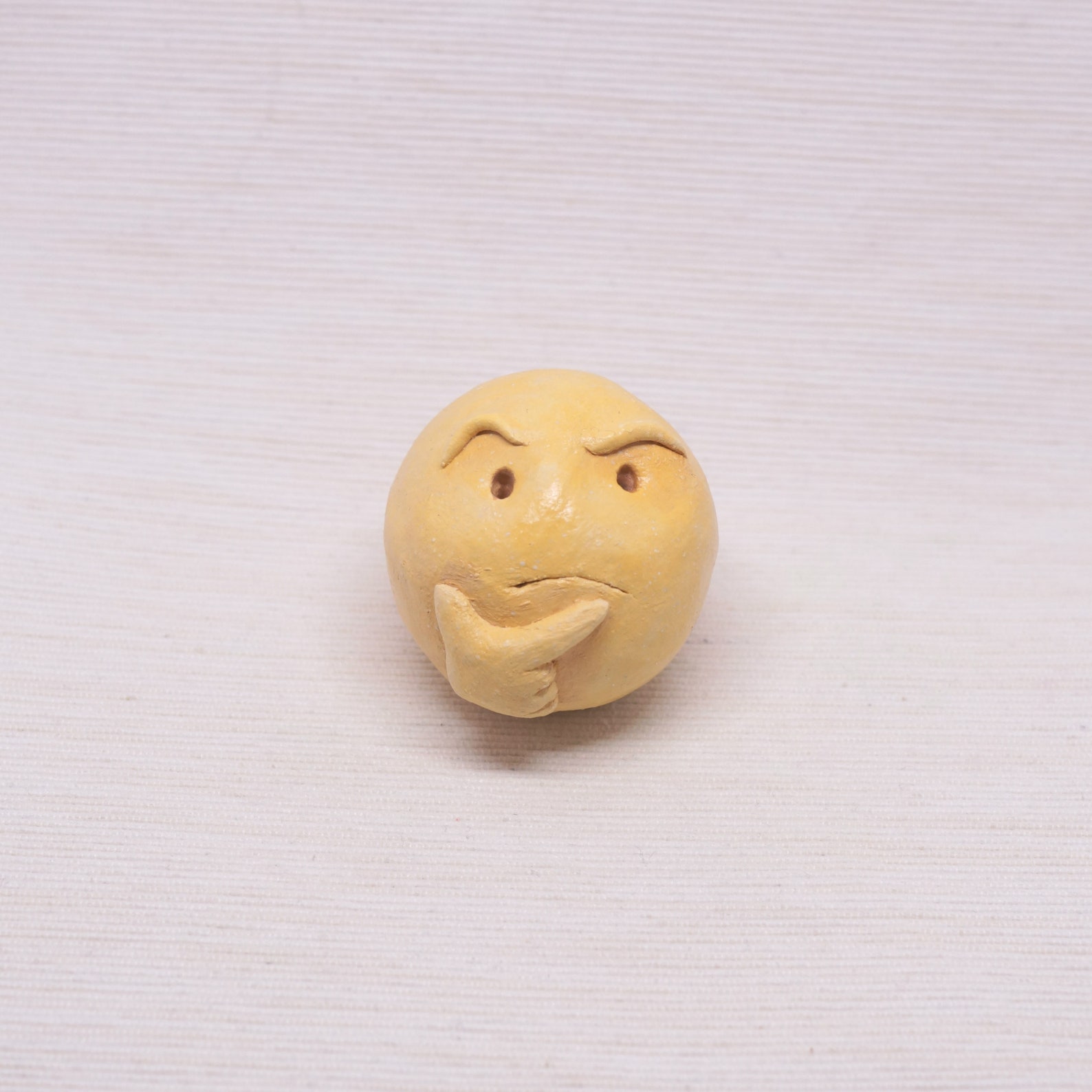 Thinking Emoji 3D Handmade Clay Emoji Perplexity Emoticon | Etsy