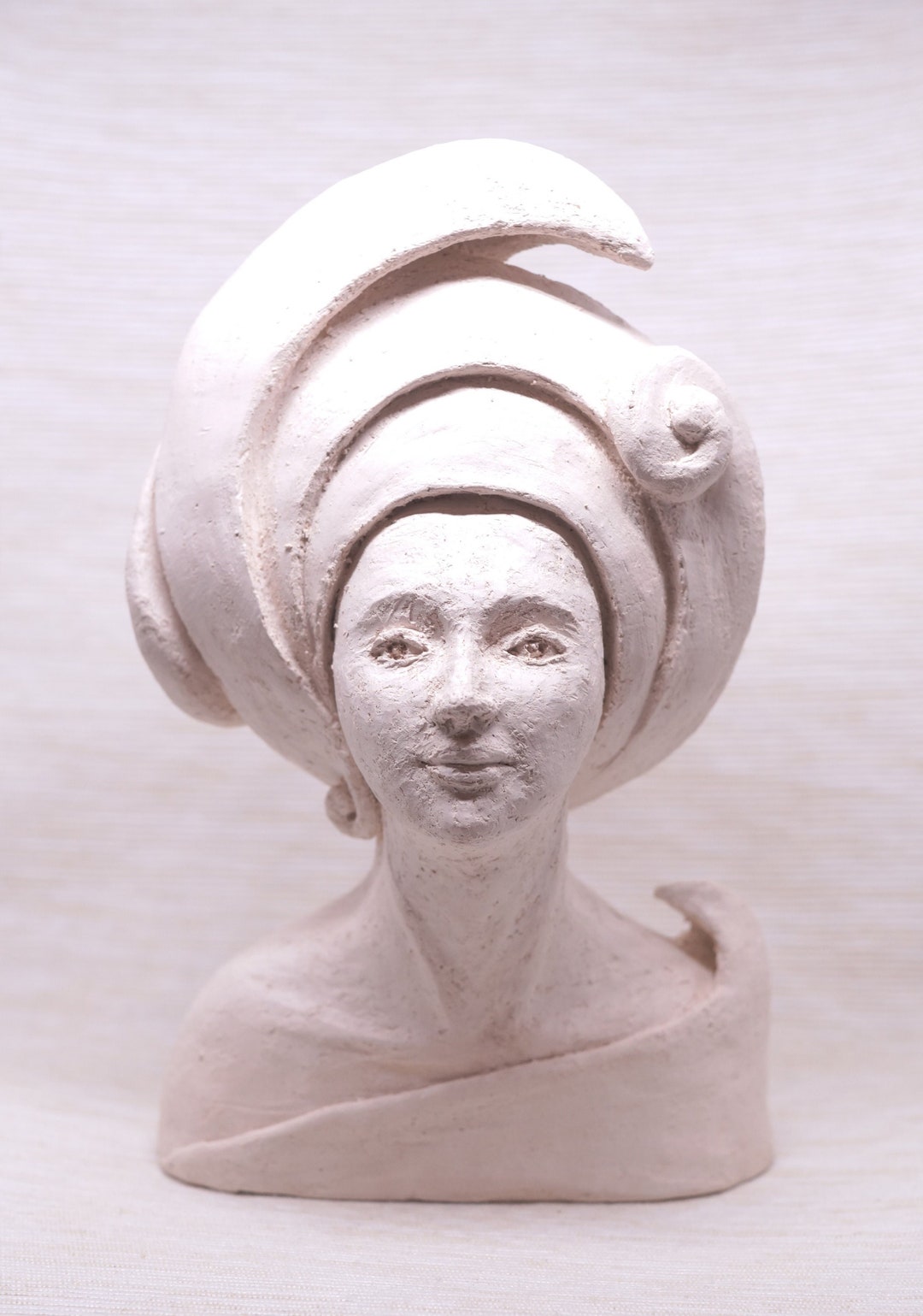 Woman Bust Clay Sculpture 415 - Etsy