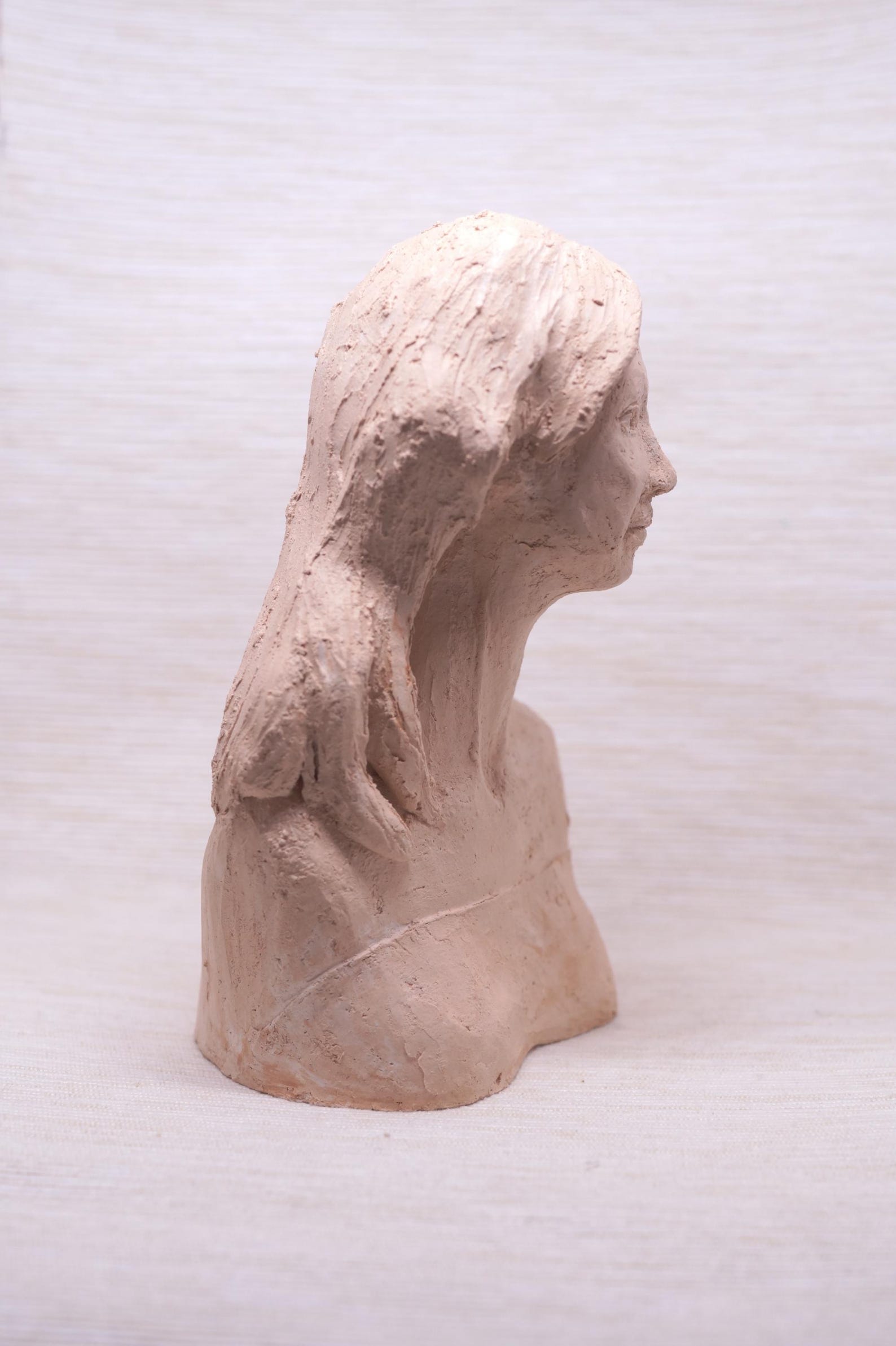 Handmade Ceramic Woman Bust – Expressive Clay Sculpture – Rustic ...