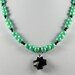 Mint Green & Black Crystal Cross Necklace With Matching Earings ...