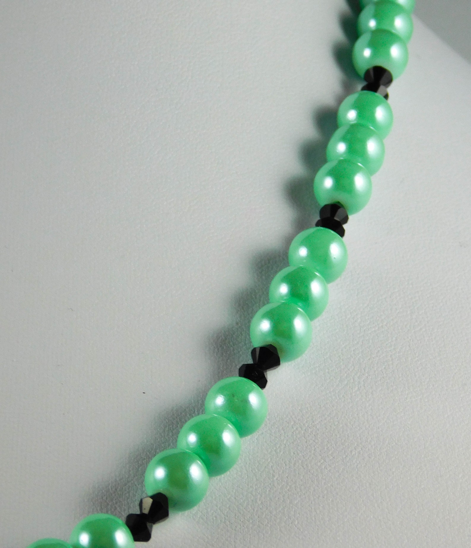 Mint Green & Black Crystal Cross Necklace With Matching Earings ...