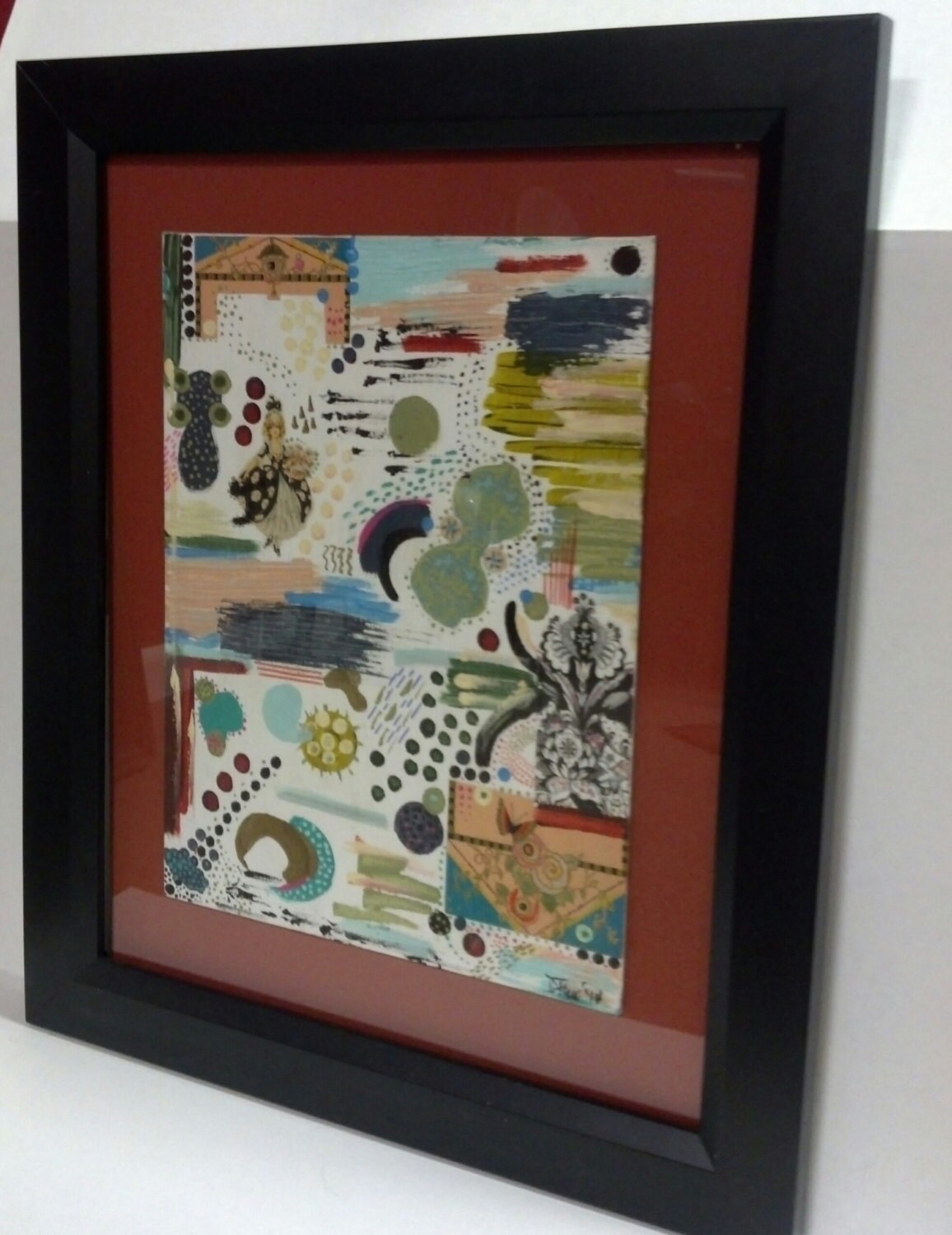 Original Mixed Media Art Collage Framed and Matted- Air - Etsy