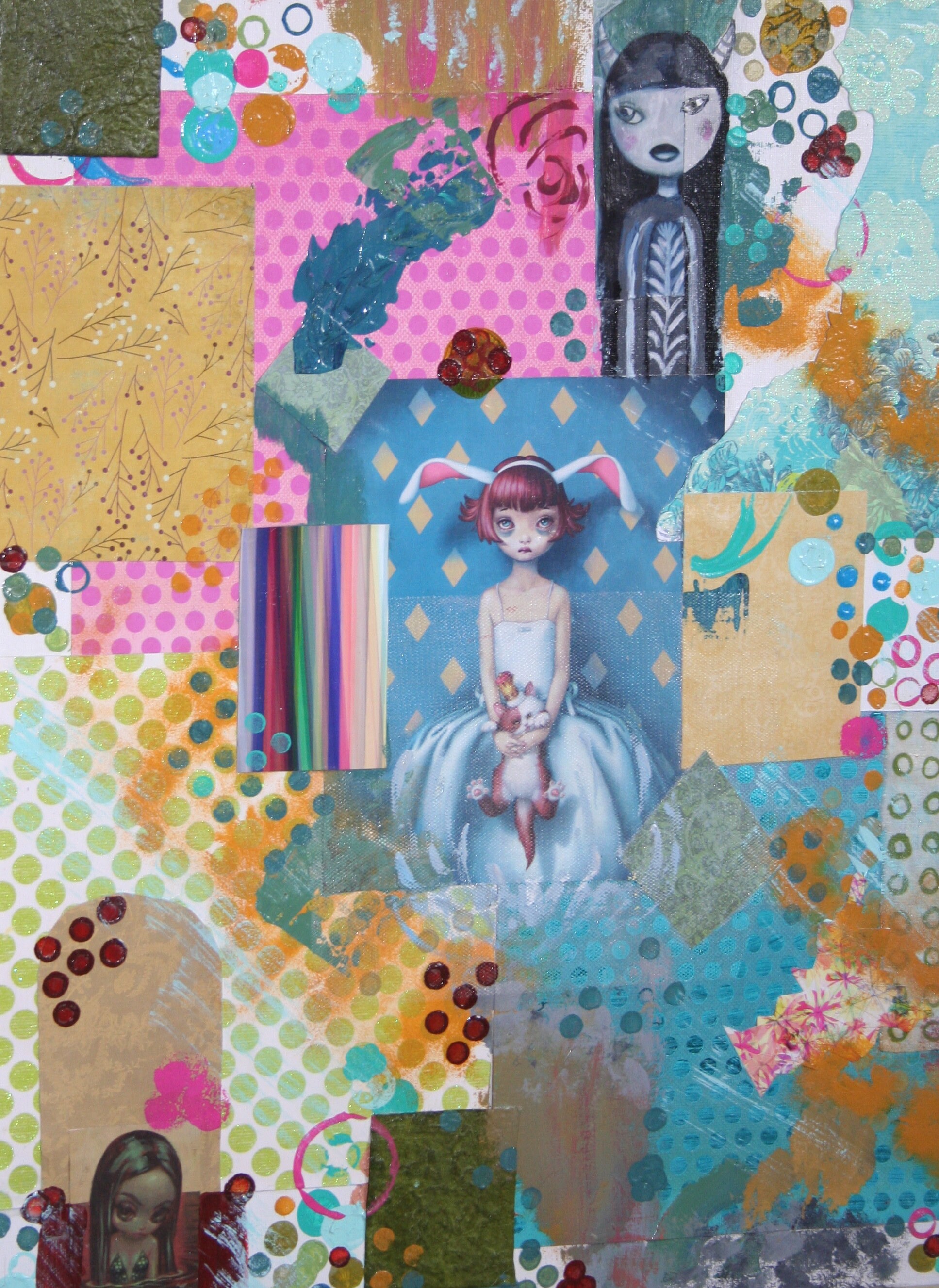 Art Print Mixed Media Collage Chaos - Etsy