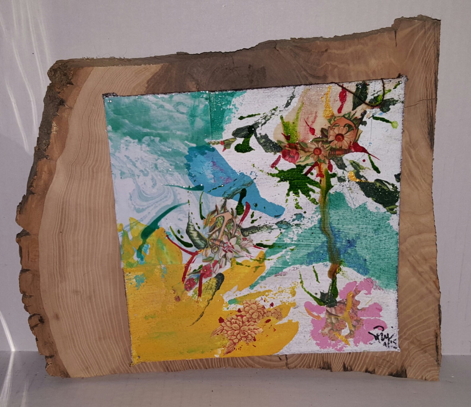 Original Mixed Media Art Collage - Flowers Series # 2 - Etsy