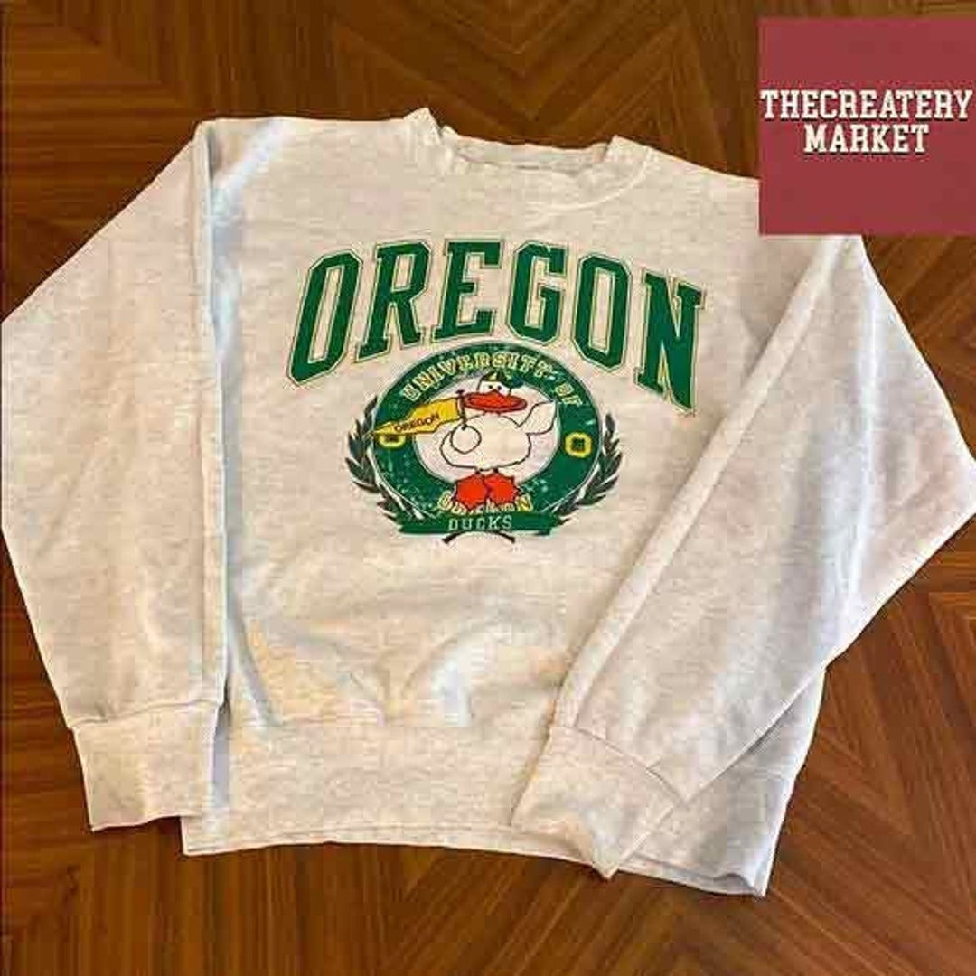 Vintage University of Oregon Logo Crewneck Sweatshirt, Oregon Ducks ...