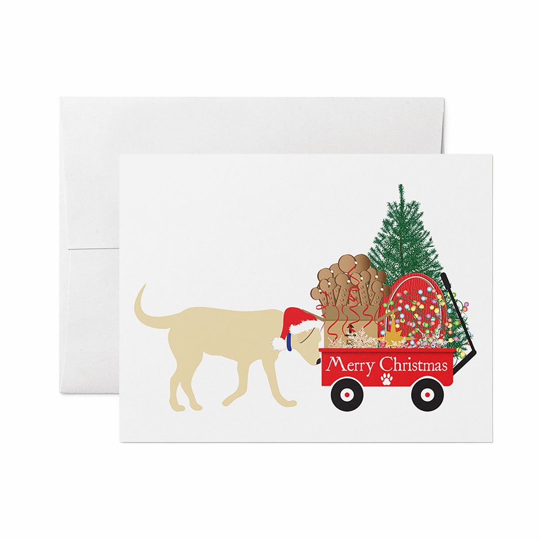 Yellow Labrador Christmas Cards: Dog Lover Holiday Greetings - Etsy