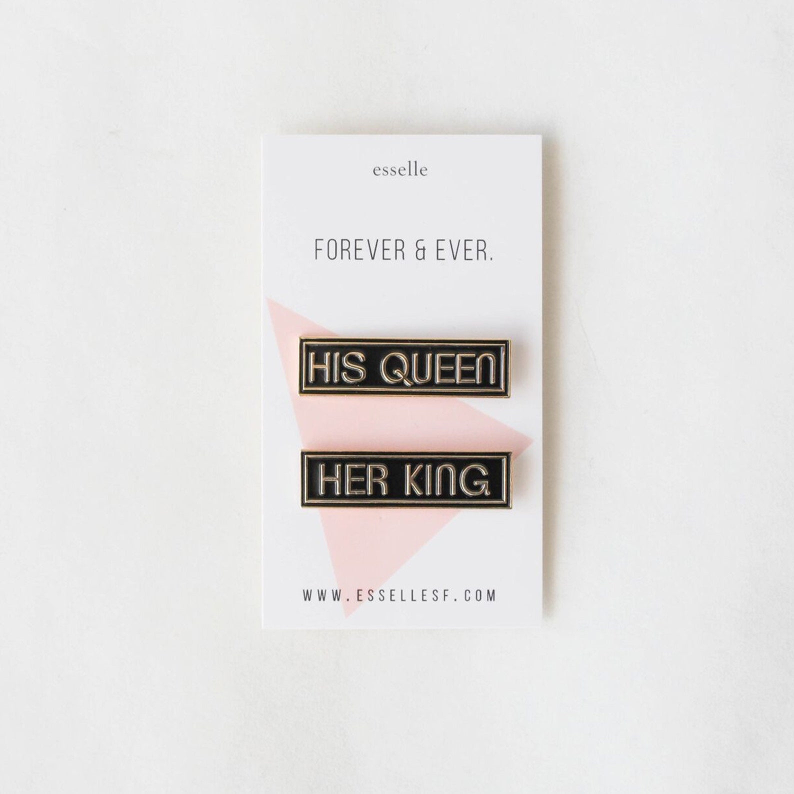 His Queen Her King Enamel Pins Funny Pin Relationship | Etsy
