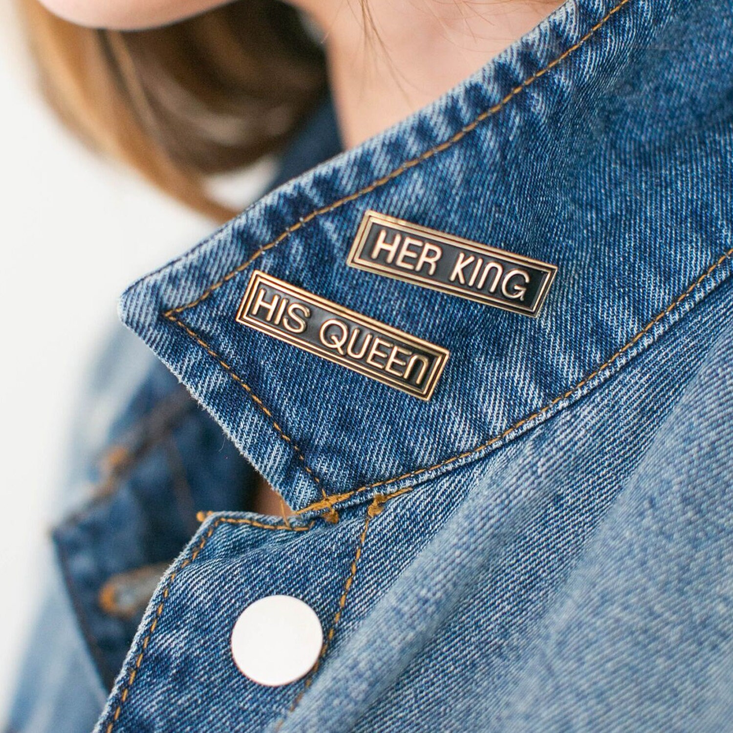 His Queen Her King Enamel Pins Funny Pin Relationship | Etsy