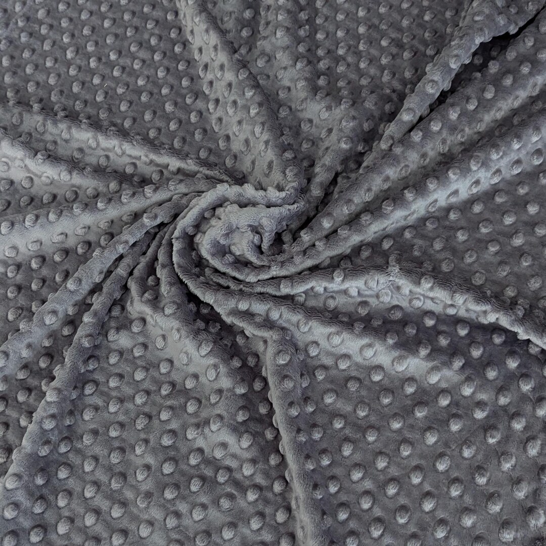 Cuddle Dimple Dot Minky in Charcoal by Shannon Fabrics-remnant - Etsy