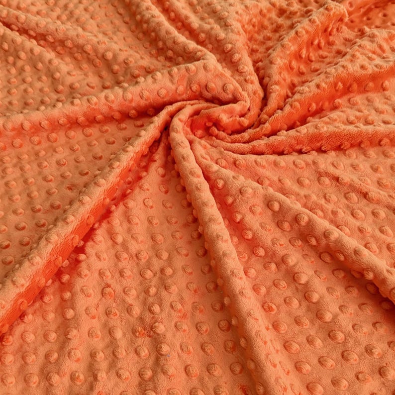 Cuddle Dimple Dot Minky in Orange by Shannon Fabrics-remnant - Etsy