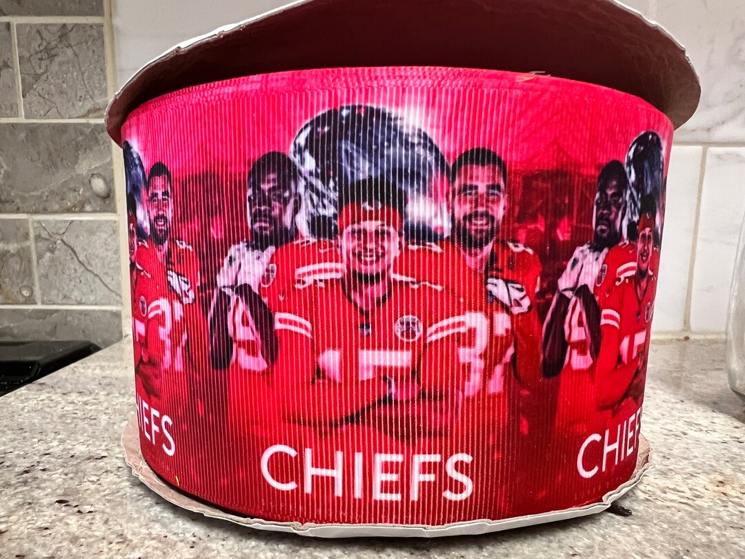 Kansas City Chiefs Super Bowl Football-3 Inch Ribbon-sold by the Yard ...
