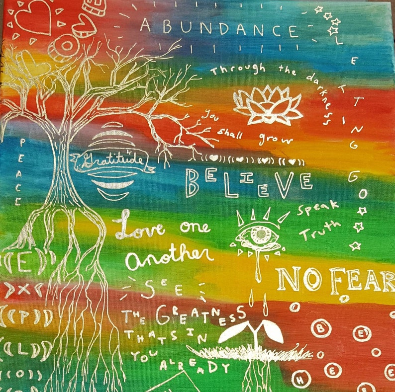 AFFIRMATION ART positive affirmations phrases and drawings | Etsy