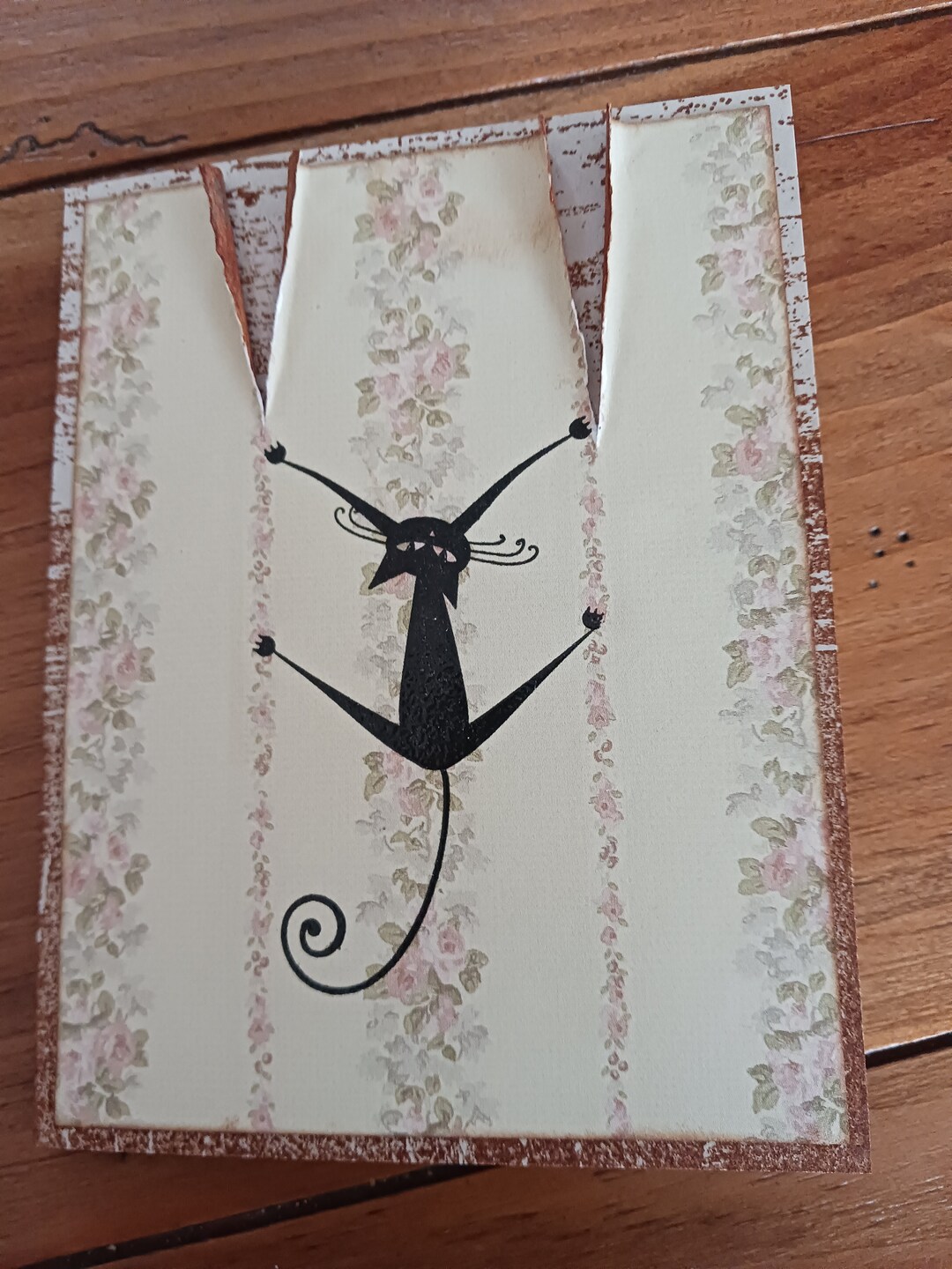 Falling Cat Ripping the Wallpaper - Etsy