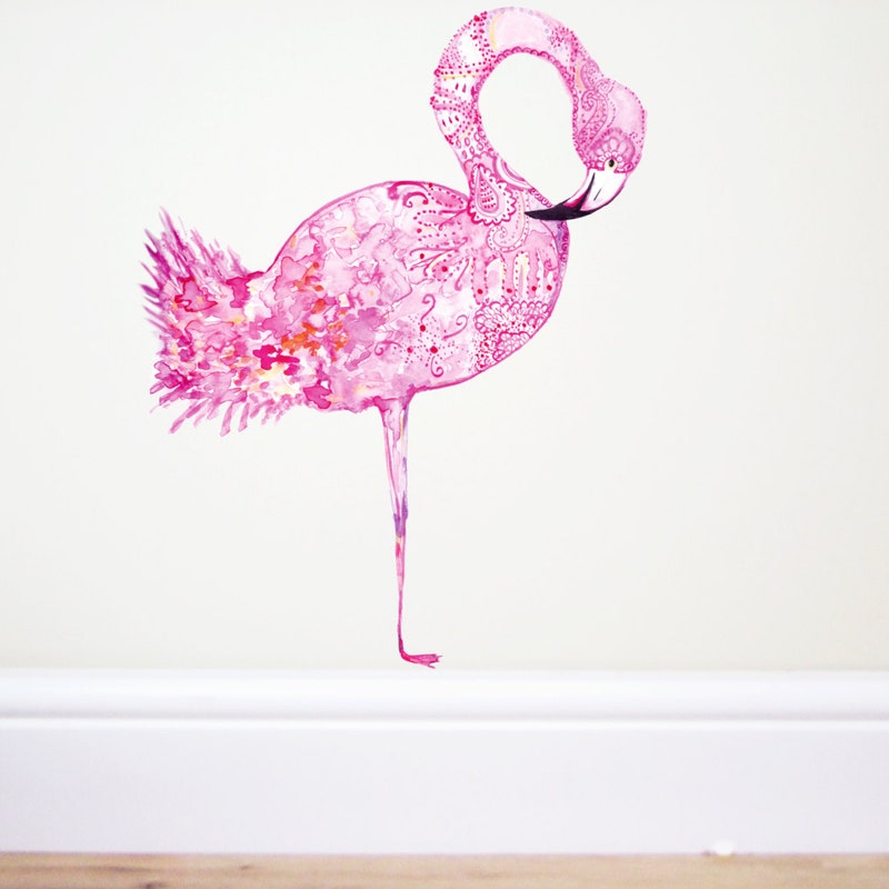 Flamingo Wall Decal - Etsy Canada