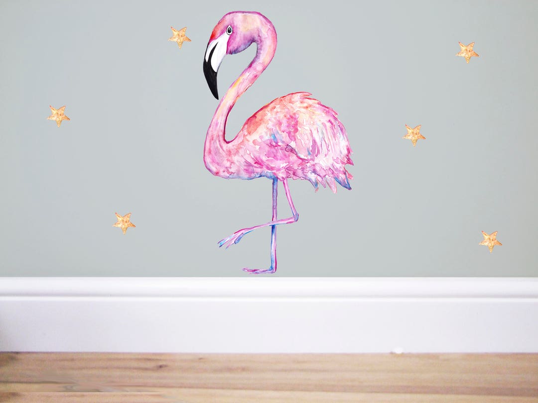 Flamingo Tropical Bird,flamingo Sticker,flamingo Wall Decal,tropical ...