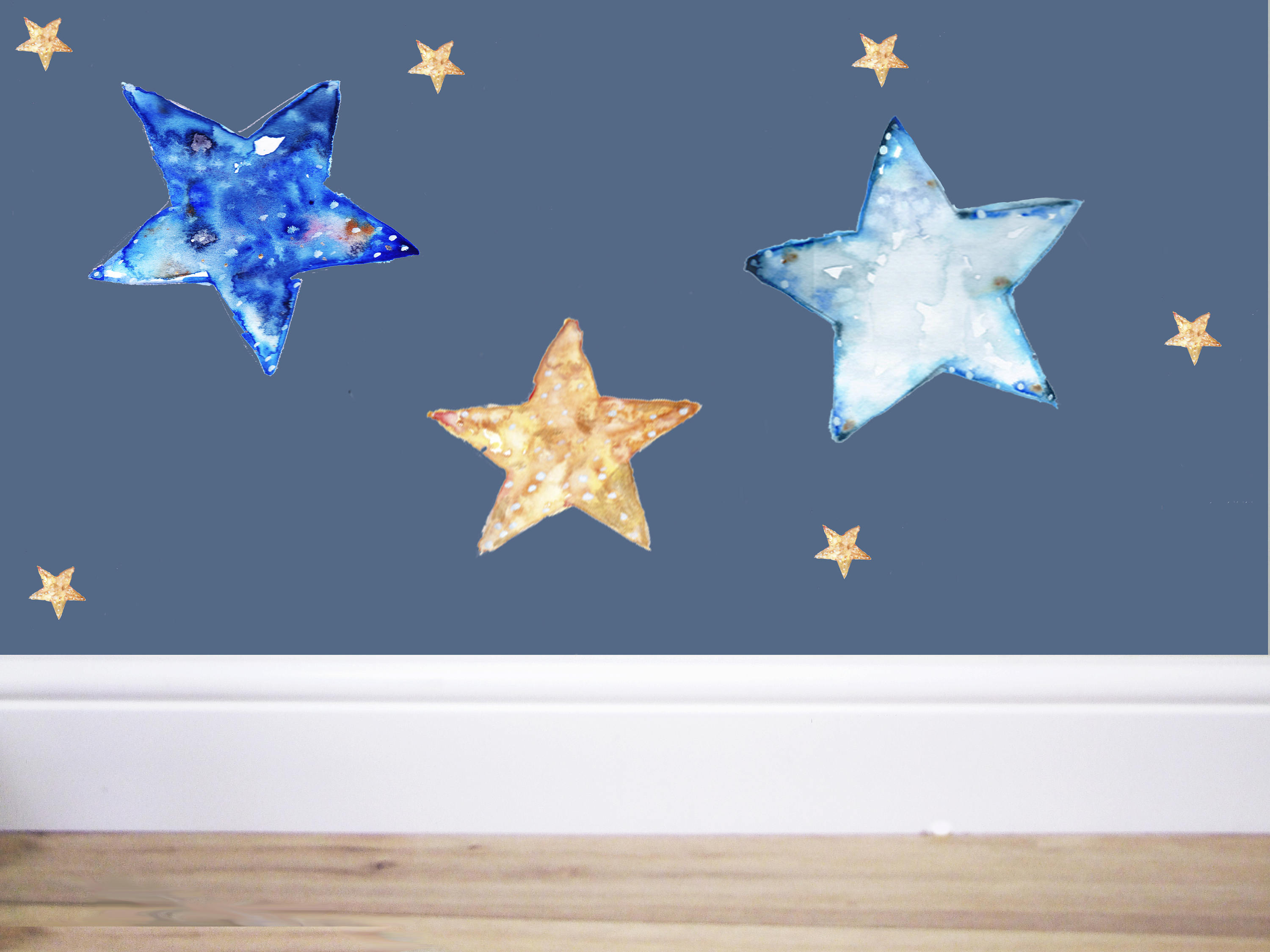 Blue Star Individual, Blue Star Wall Decal,star Sticker, - Etsy