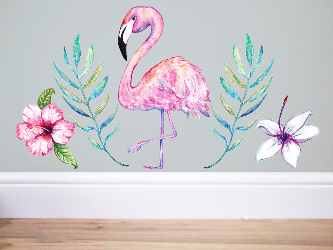 Tropical Flowers,tropical Wall Decals,flower Wall Sticker,tropical ...