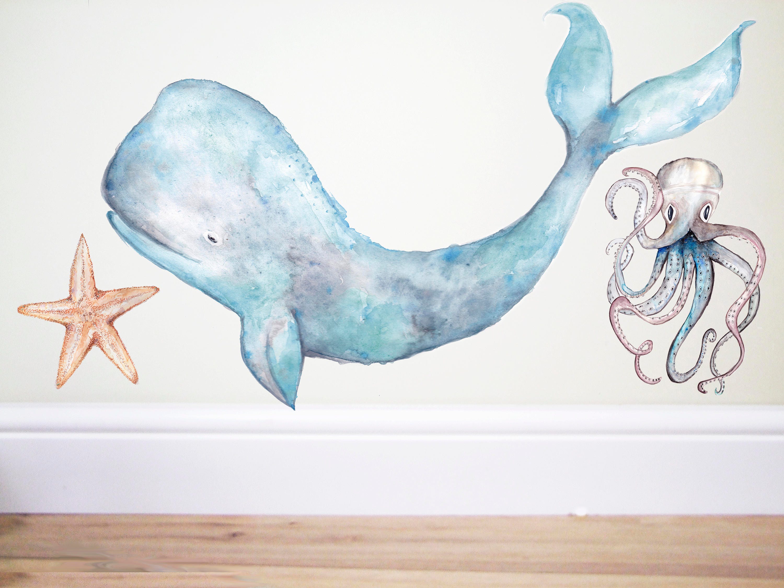 Humpback Whale Decal,whale Sticker,whale Wall Decal, Under the Sea ...
