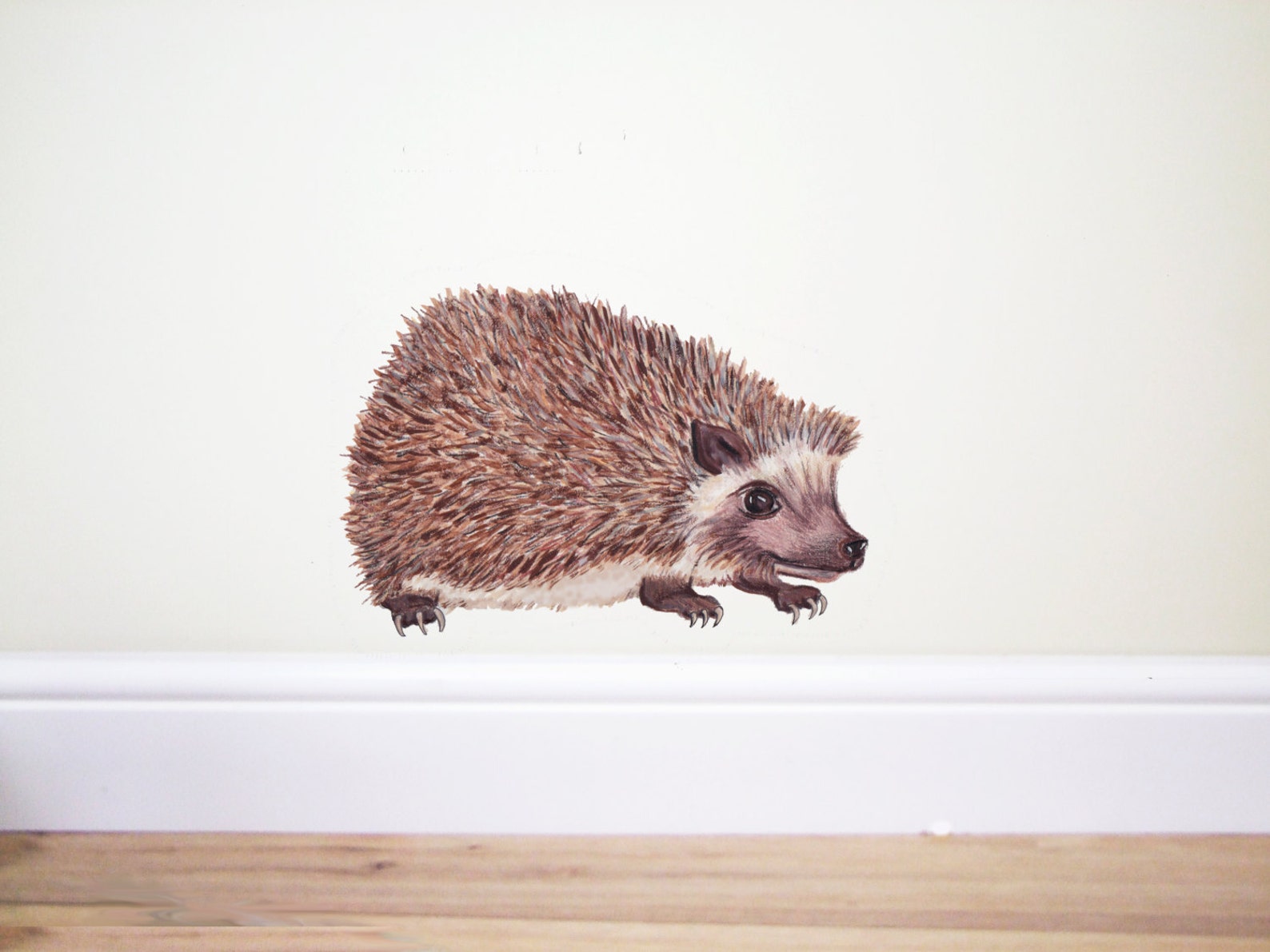 Hedgehog Wall Decalhedgehog Stickerhedgehog Decalwoodland - Etsy