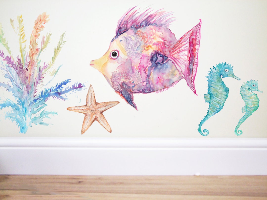 Rainbow Fish, Fish Wall Decal,under the Sea,sea Nursery, Ocean Decor ...
