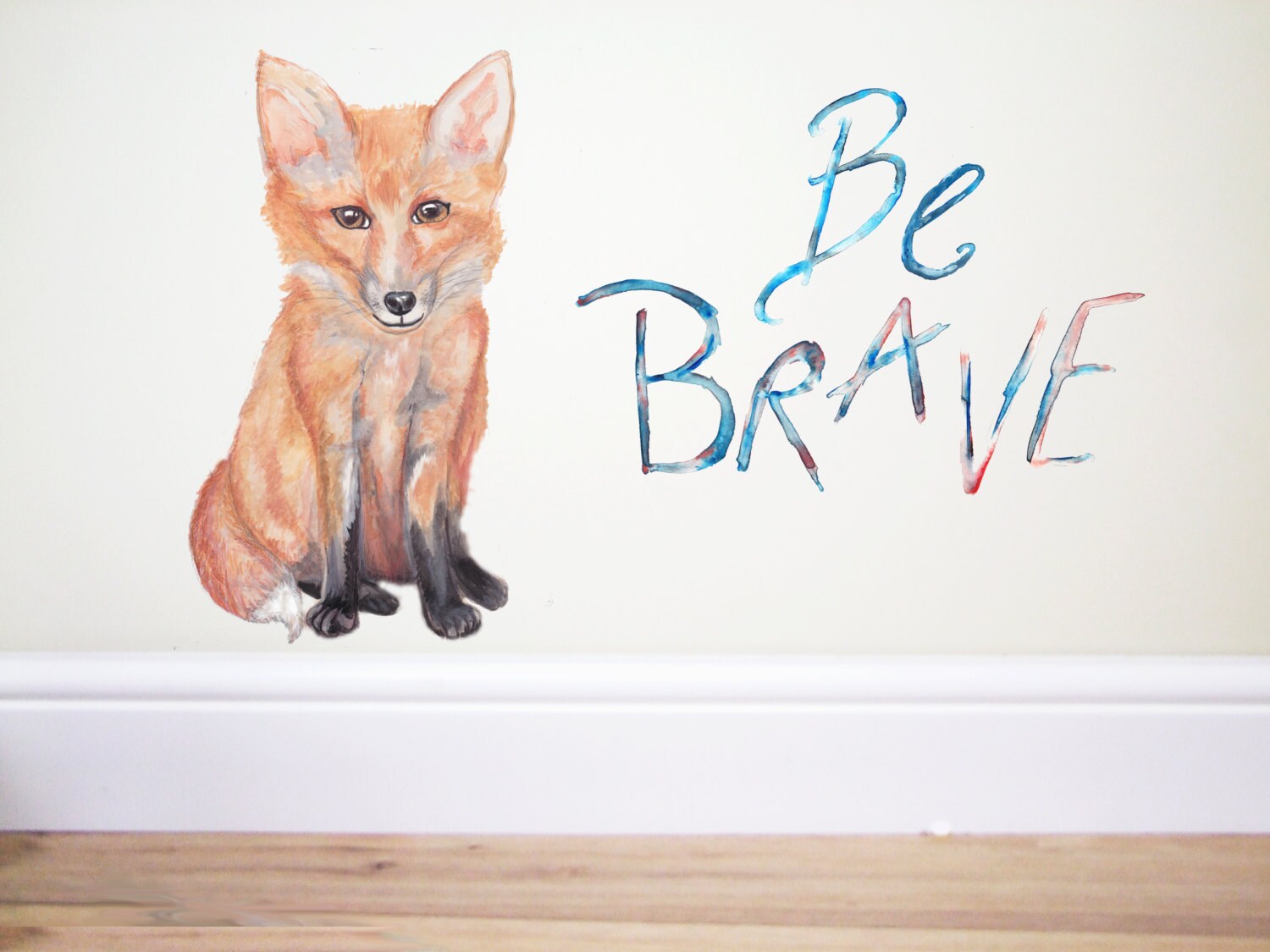 Fox wall decalWoodland NurseryFox stickerfox artfox | Etsy