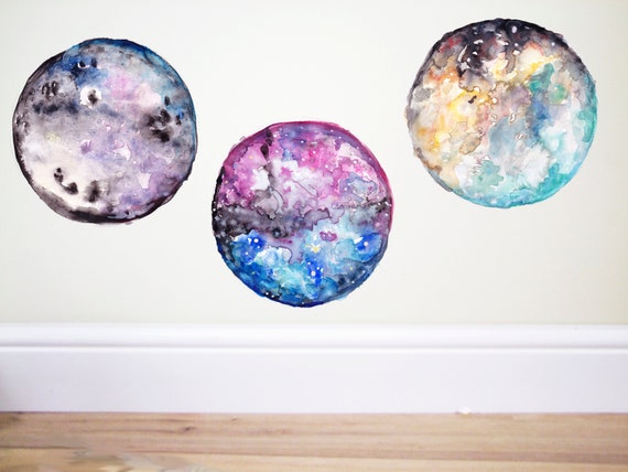 Individual planets space wall decal space sticker planet | Etsy