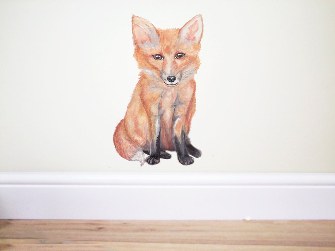 Fox Wall Decal,woodland Nursery,fox Sticker,fox Art,fox Decal,fox Decor ...