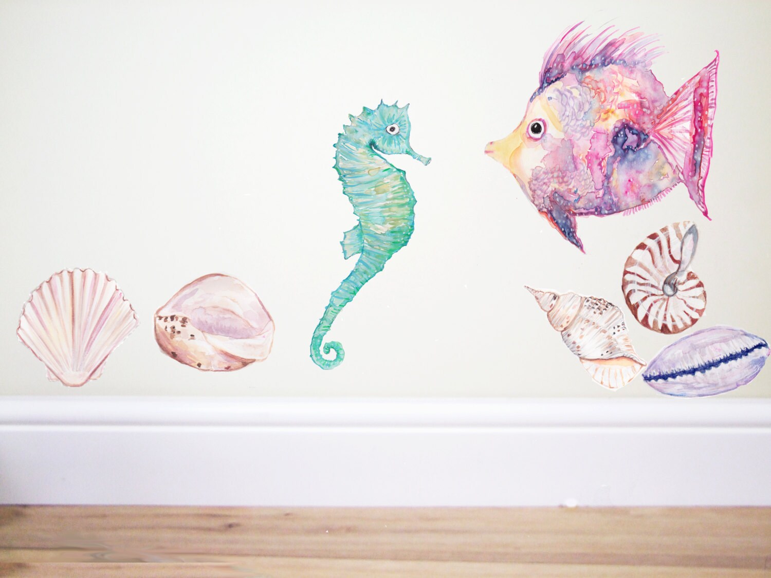 Rainbow Fish Fish Wall Decalunder the Seasea Nursery Ocean - Etsy UK