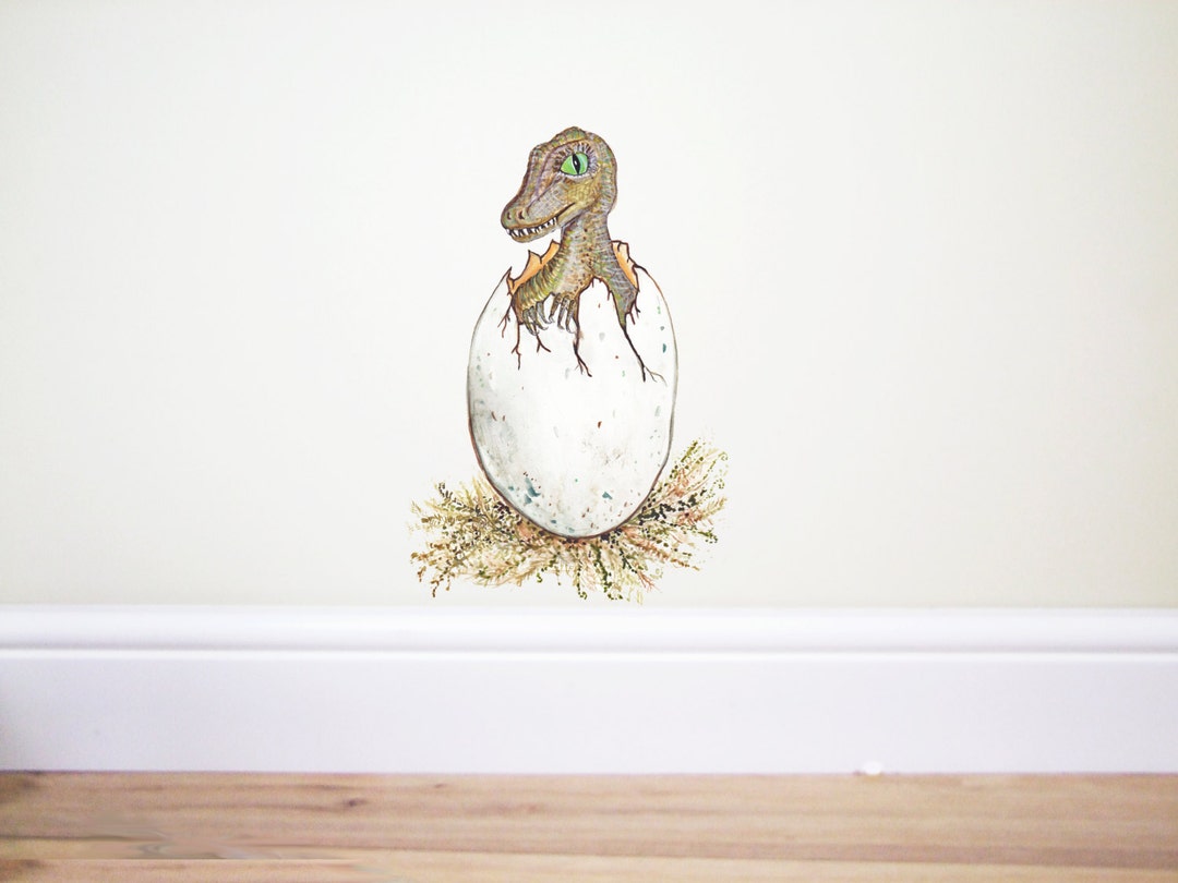 Dinosaur Hatching Egg Wall Decal, Dinosaur Wall Sticker,baby Dinosaur ...