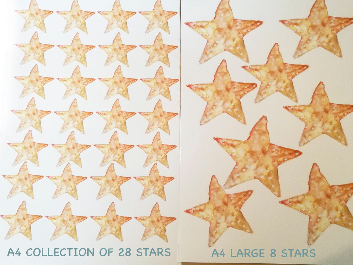 Stars Wall Decal, Star Stickers, Star Collection, Nursery Wall Decals ...