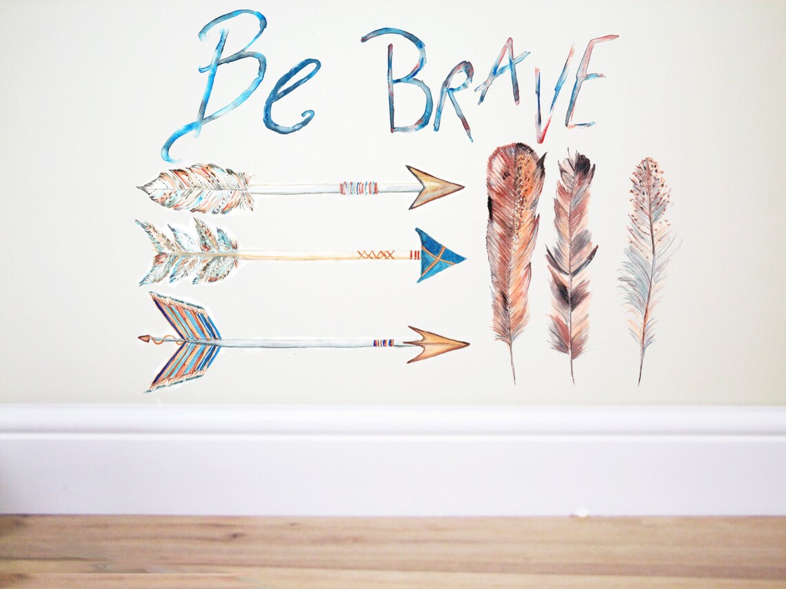 Be Brave, Quote Wall Decal,wall Decal Quotes,wall Art,your Are Braver ...